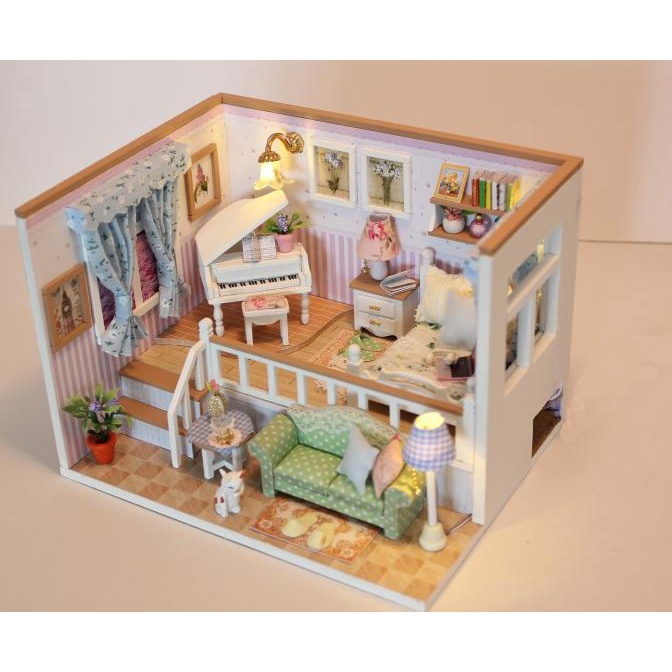 Jual DIY Miniature Rumah Boneka with MUSIC Maket Miniature Arsitek 28 ...