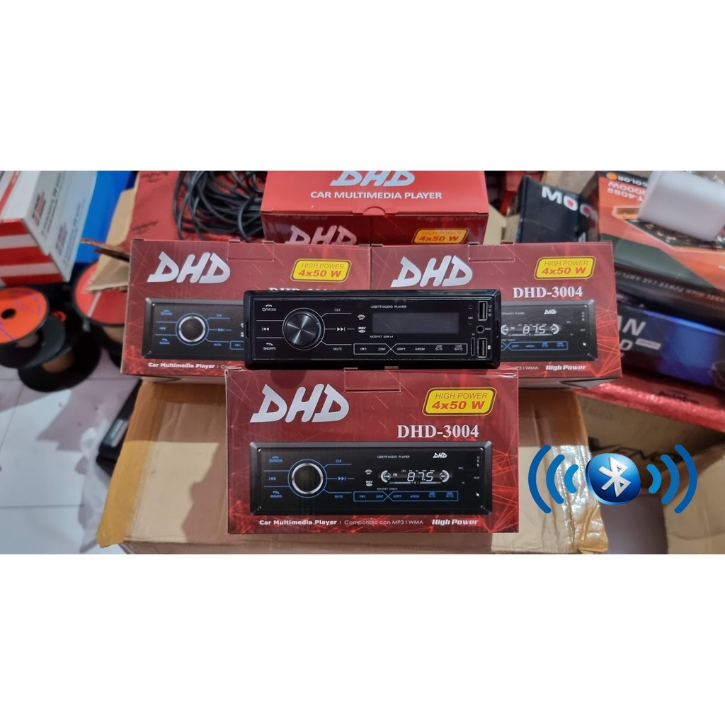 Jual TAPE MOBIL SINGLE DIN USB FM MP3 BLUETOOTH DHD 3004B | Shopee ...