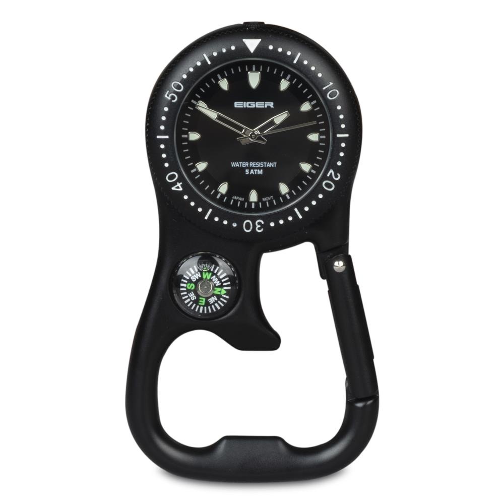 Jual EIGER CARABINER COMPASS WATCH BLACK | Shopee Indonesia