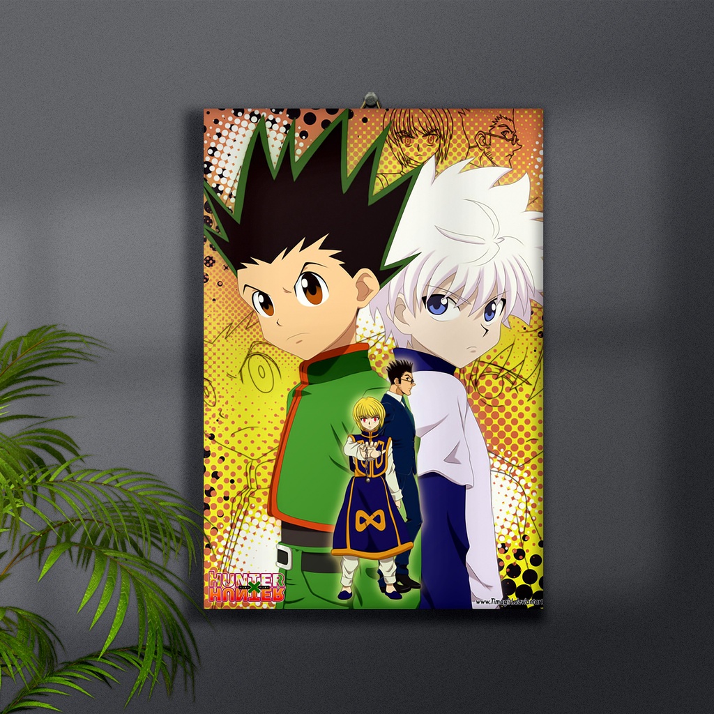Jual Poster bingkai papan kayu Anime HUNTER X HUNTER / Dekorasi Kamar ...