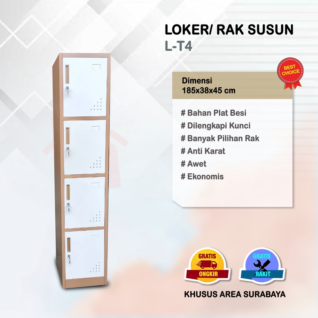 Jual Lemari Loker Besi 4 5 6 Pintu Susun Tempat Penyimpanan Berkas Dan Barang Perlengkapan ...