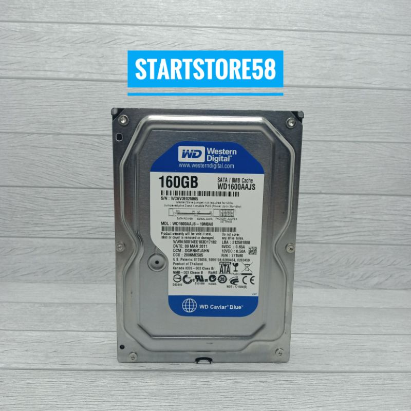 Jual HARDISK INTERNAL 160GB WD BLUE ORIGINAL GARANSI 1 TAHUN | Shopee ...