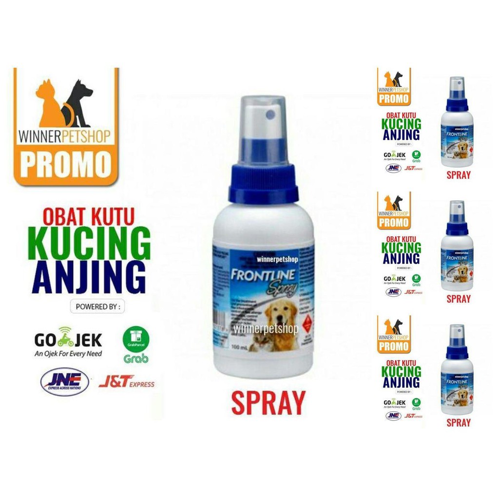 Jual frontline spray obat kutu anjing kucing (spray anti kutu) | Shopee ...