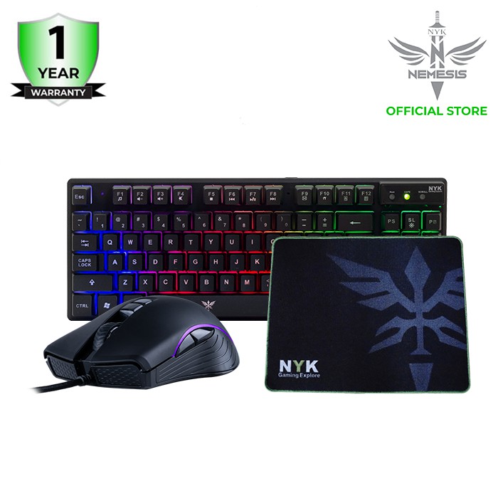 Jual Keyboard Gaming NYK TKL K01 + Galaxy RGB Gaming Mouse + MPN02 ...