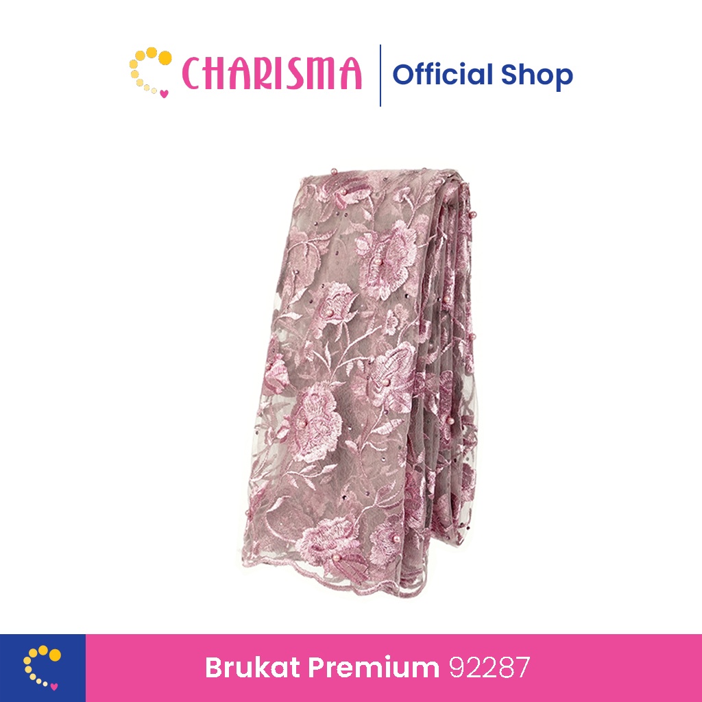Jual Charisma Bahan Kain Brukat Premium - Brukat Bunga Mutiara Pink ...