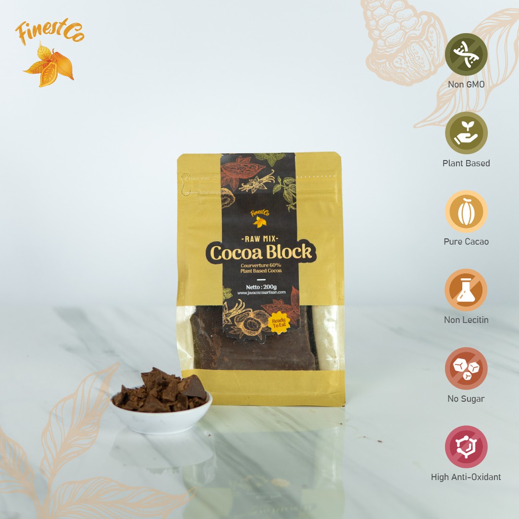 Jual Cocoa Block 200gr Coueveture 60% / Finestco Signature Pasta Cacao ...