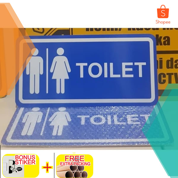 Jual Plang Papan Rambu Toilet Sign Aluminium 40x20cm Elegan | Shopee ...