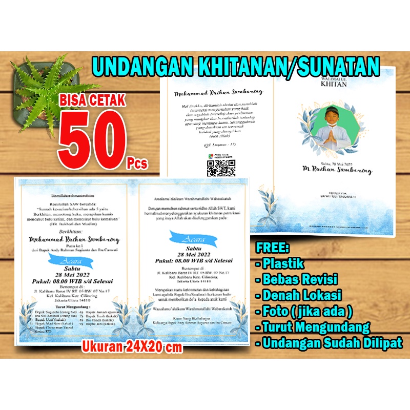 Jual Undangan Sunatan/Khitanan Murah Unic dan Simple cetak PRINT cepat ...
