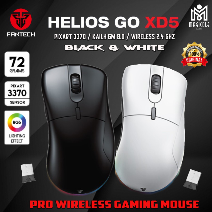 Jual Fantech Helios Go XD5 RGB Wireless Gaming Mouse | Shopee Indonesia