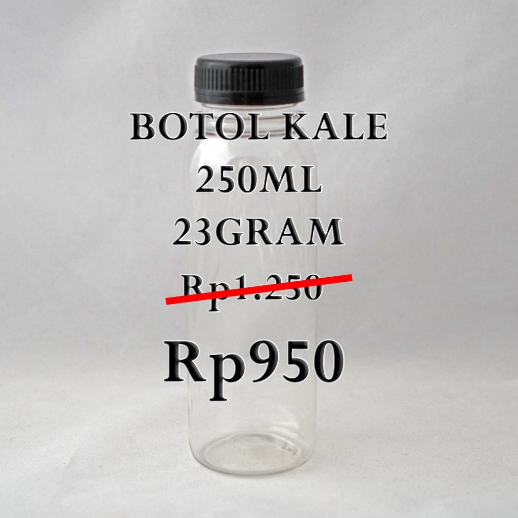 Jual Botol Kale 250ML Botol Kale Tebal 23GRAM Murah | Shopee Indonesia