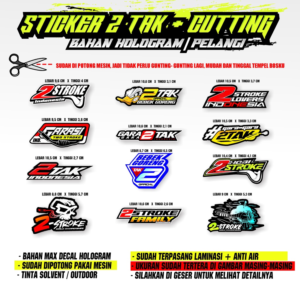 Jual sticker 2 tak terbaru / sticker two stroke viral / sticker bebek ...