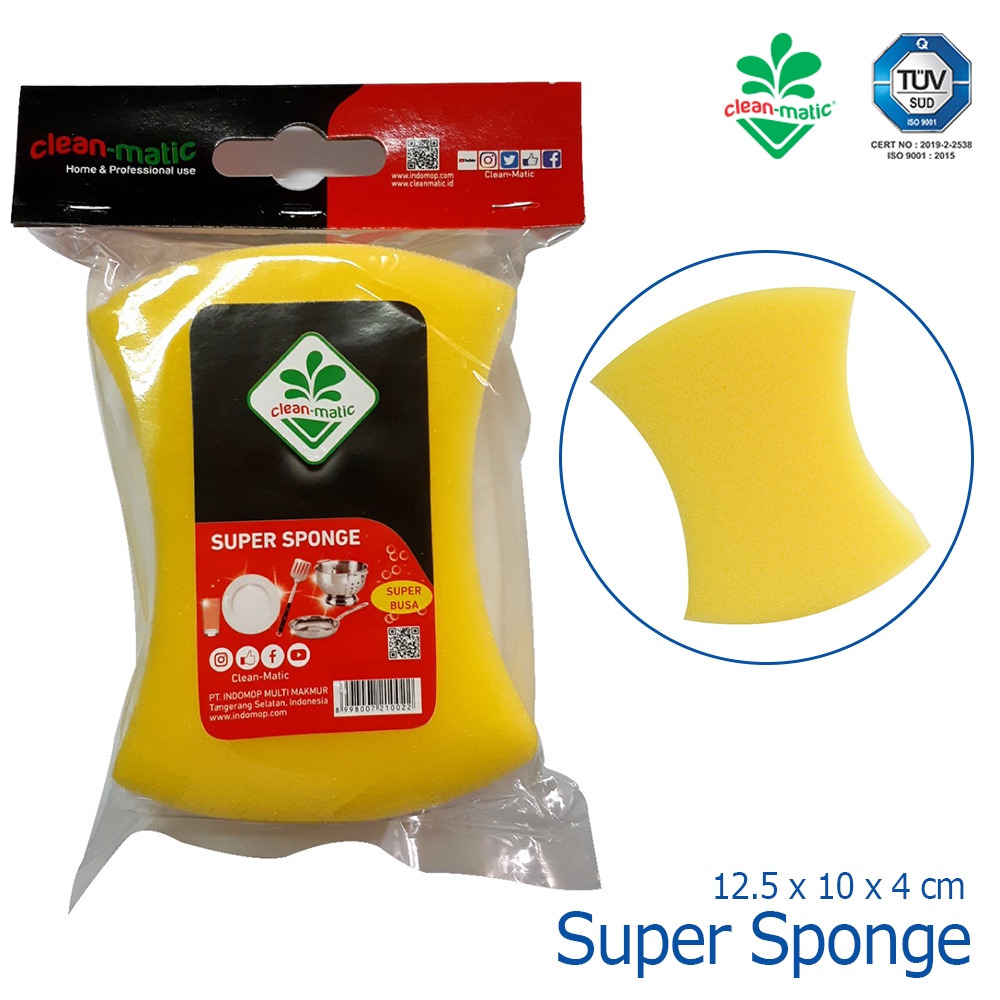 Jual TcHome Spons Cuci Piring Ekonomis Super Sponge 210022 Cleanmatic ...
