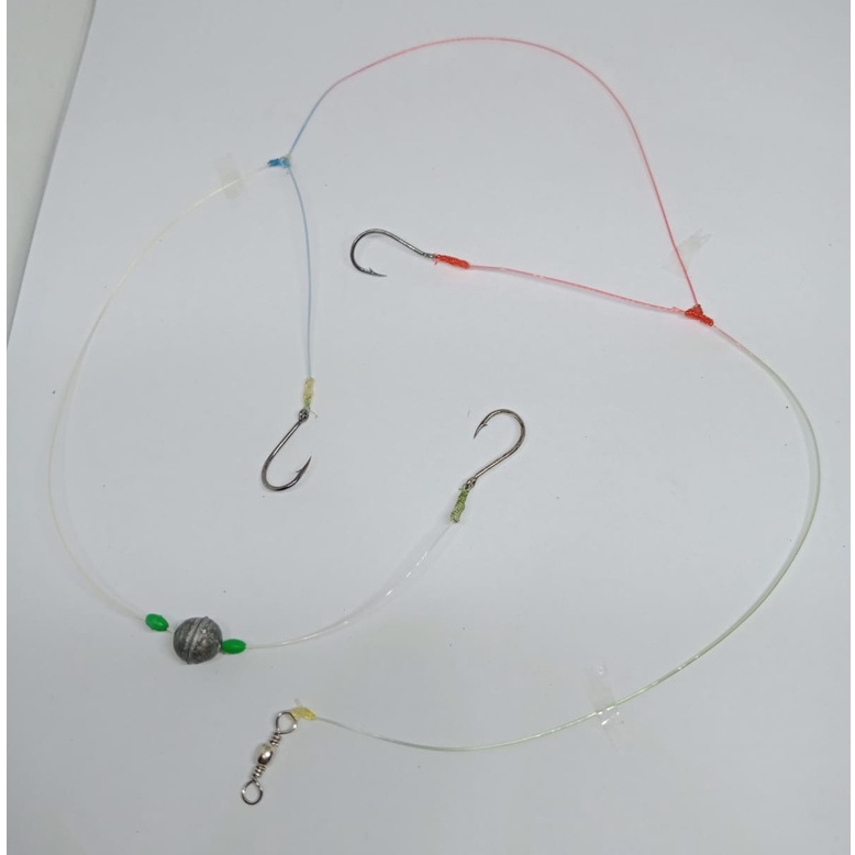 Jual Rangkaian Kail Pancing Standard Cabang 3 Timah Gantung Rangkaian ...