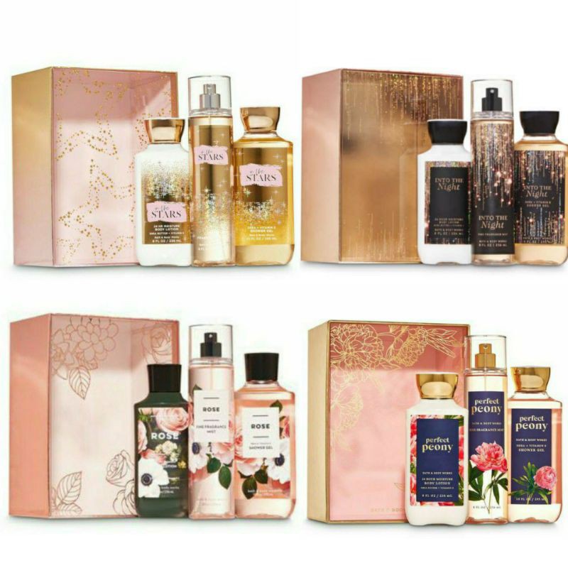 Jual BBW Bath and Body Works GIFT SET CLEAR BOX Full isi 3 collection ...