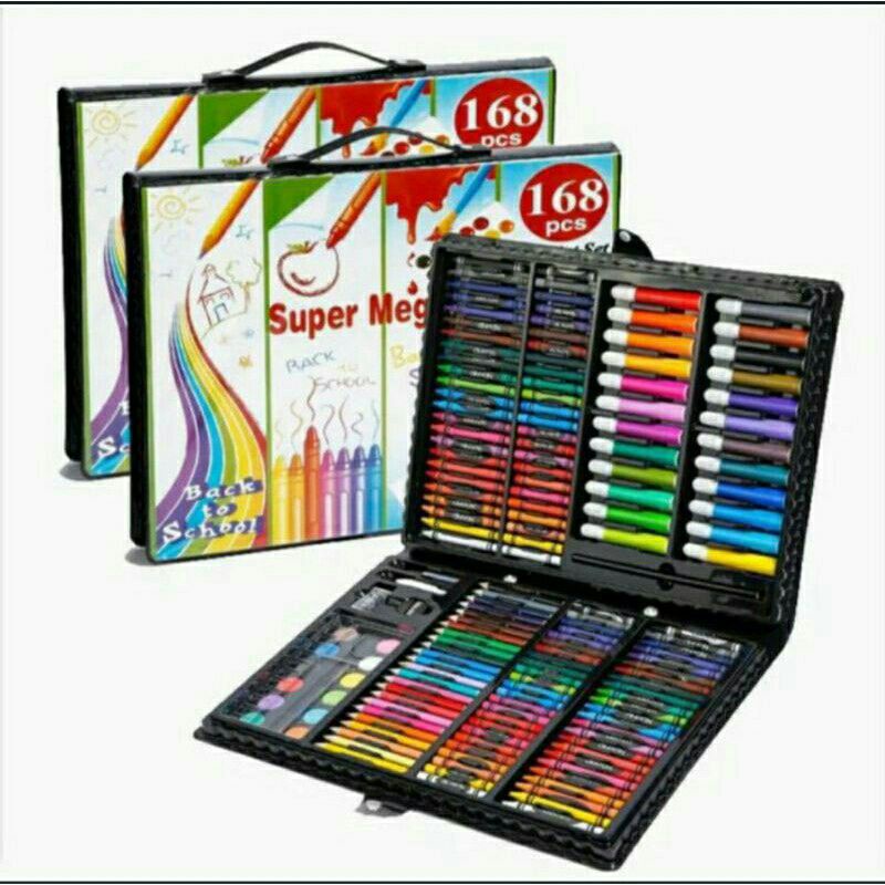 Jual MM - crayon art set 208 warna - Crayon Mewarnai 208pcs in 1 Pensil ...