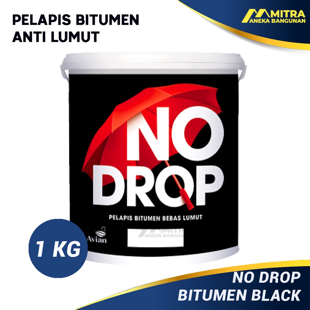 Jual No Drop Bitumen Black 1 KG / Cat Pelapis Anti Lumut / Cat Tandon Tangki Air Dak Talang Atap ...