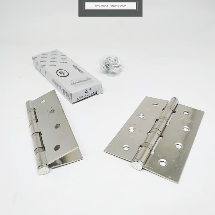 Jual Engsel Pintu 4 Inci Jendela Tebal Silver HPP Engsel 4 inch Pintu ...