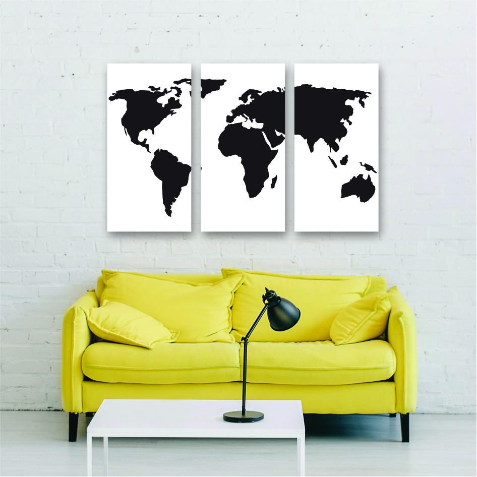Jual Wall Decor Hiasan Dinding Dekorasi Dinding Tema Peta Dunia World ...