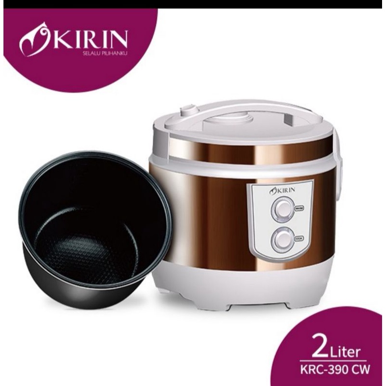 Jual RICE COOKER KIRIN KRC 390 CW / SW 2 LITER / PENANAK NASI | Shopee Indonesia