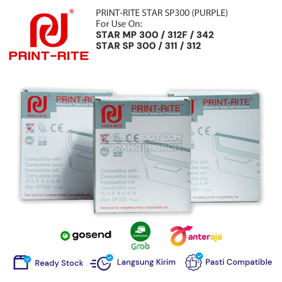 Jual PITA RIBBON CARTRIDGE STAR SP300 SP 300 PRINTRITE PRINT RITE ...
