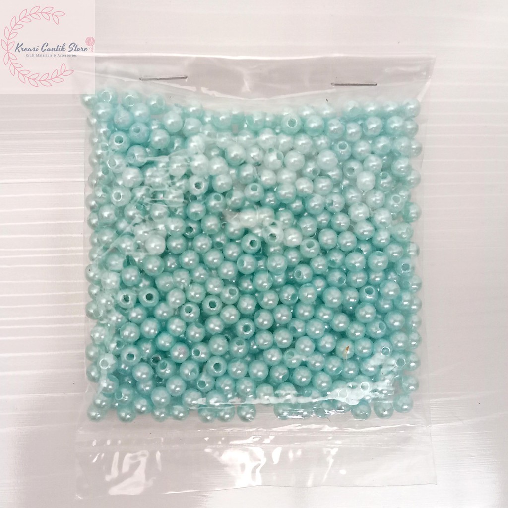 Jual Manik-Manik / DIY / Manik Mutiara 4mm / Mote Mutiara 4mm - Biru ...