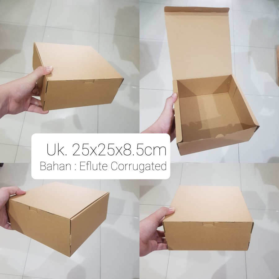 Jual Dus Cokelat Keras uk. 25x25x8.5cm utk kue, lapis surabaya,legit ...