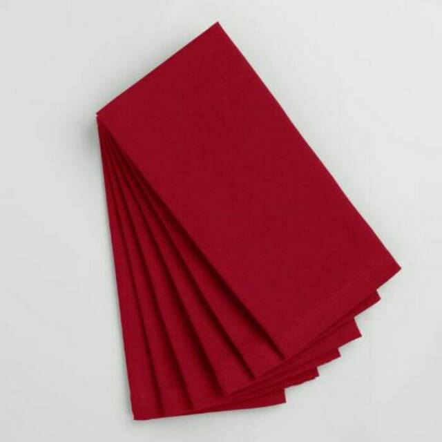 Jual Serbet/napkin full cotton/damask merah polos | Shopee Indonesia