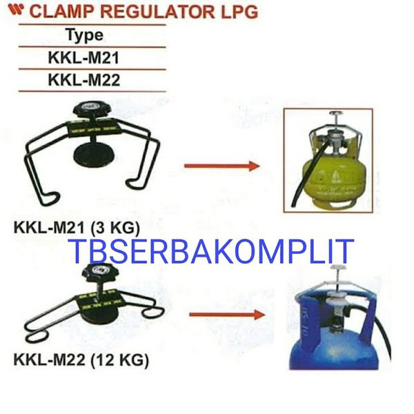 Jual Clamp Regulator Tabung Gas LPG 3kg Wipro KKL-M21 Klem Penahan ...