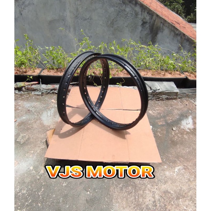 Jual roda velg daun lingkran ring 17 pelek 1 set depan blakang hitam ...