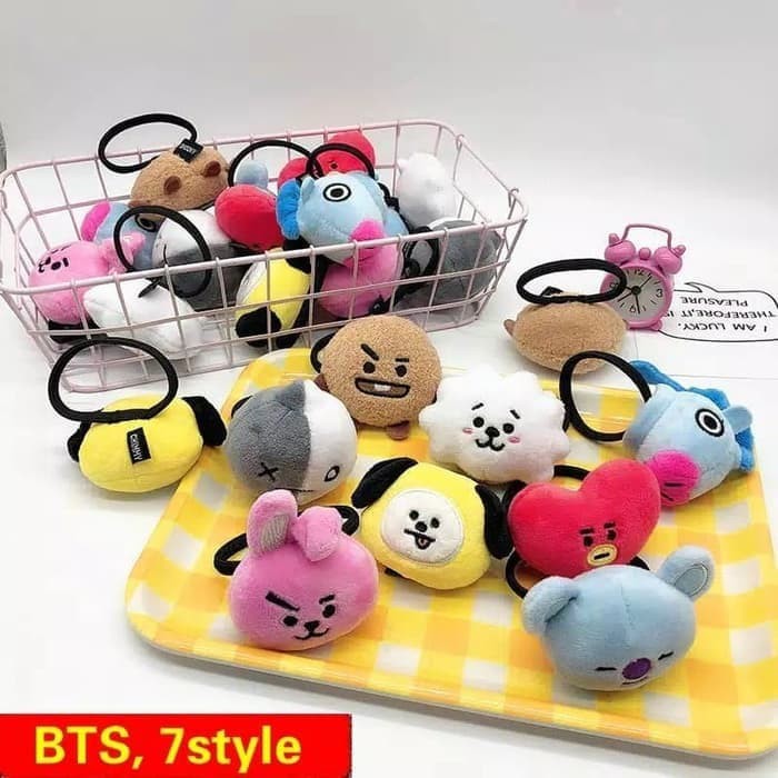 Jual KCR01 Kuncir Kunciran Rambut BT21 BTS KPOP / Ikat Rambut BT21 BTS ...