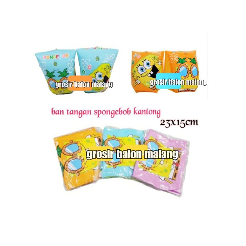 Jual ban tangan renang pelampung spongebob | Shopee Indonesia