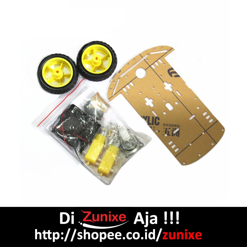 Jual SMART ROBOT CAR CHASSIS KIT SPEED ENCODER BATTERY BOX 2WD FOR ...