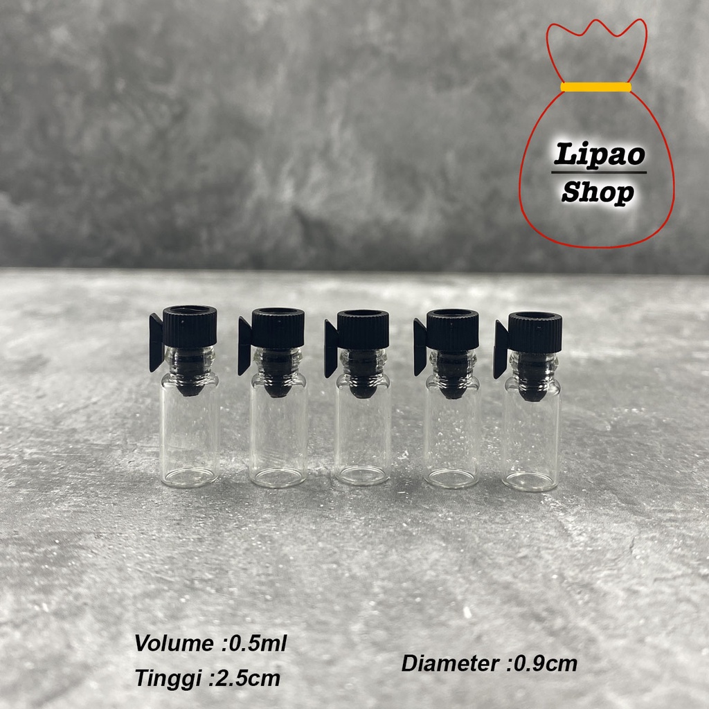 Jual Vial 0,5ml Botol Kaca Tester Sample Parfum Oles Stik Lidi ...
