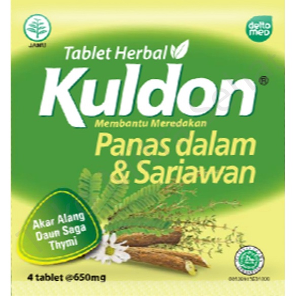 Jual KULDON OBAT PANAS DALAM DAN SARIAWAN 4 Tablet / KULDON SARIAWAN ...