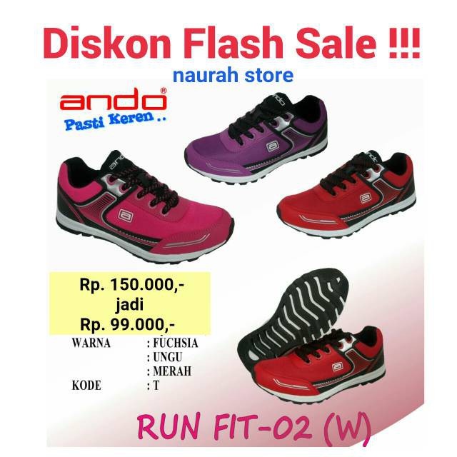 Jual SEPATU ANDO RUN FIT 01 02 LACE ORIGINAL SNEAKERS SPORTY LIMITED ...