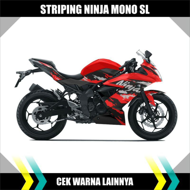 Jual STRIPING NINJA 250 MONO SL- Merah bercak | Shopee Indonesia