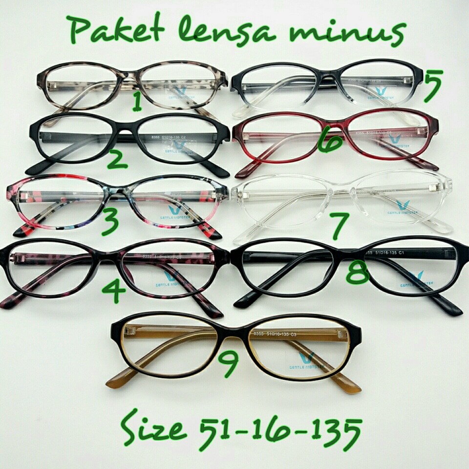 Jual Paket lensa minus - Frame Kacamata Gentle Monster 8355 Kacamata ...