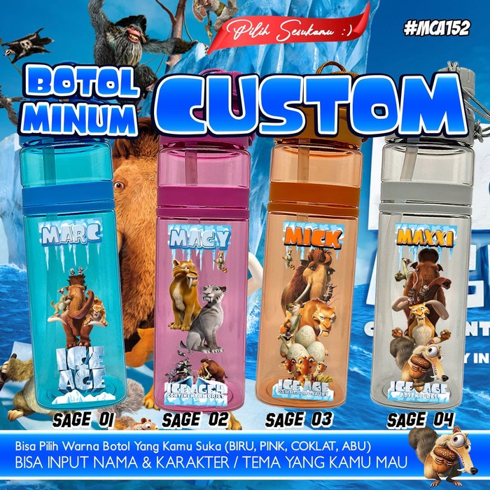 Jual Botol Minum Custom Anak tema ICE AGE / ICE-AGE | Shopee Indonesia