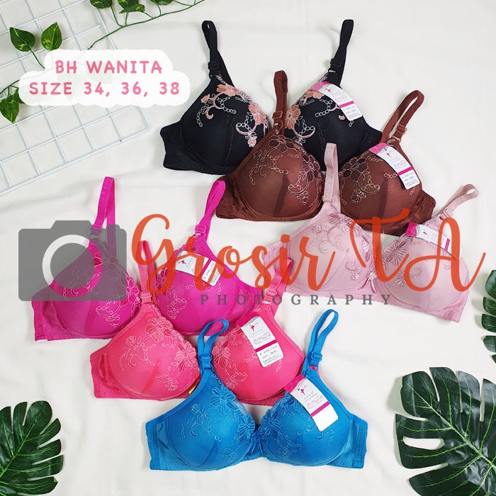 Jual GTA Bra Bh Wanita Busa Brokat Tanpa Kawat Push Up Bra Bh Kutang ...