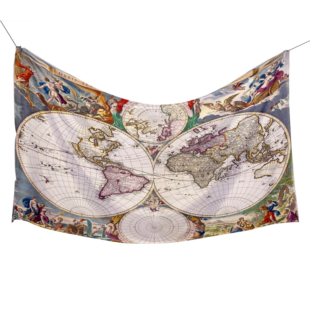 Jual Tapestry Wall Decor Hiasan Dinding Maps World Vintage Old Classic ...