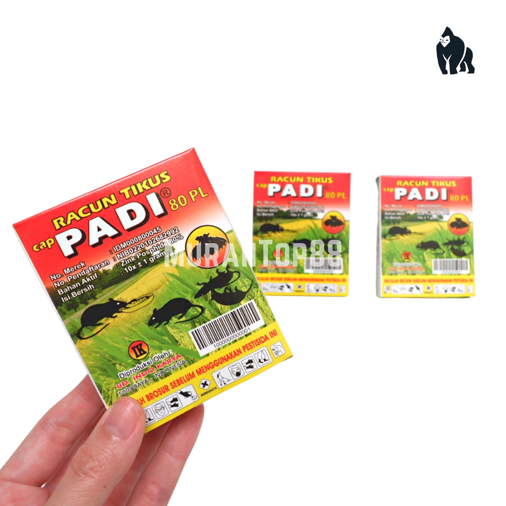 Jual Racun Tikus Cap Padi 80 PL / Pembasmi Tikus Ampuh Sachet Bubuk Per ...