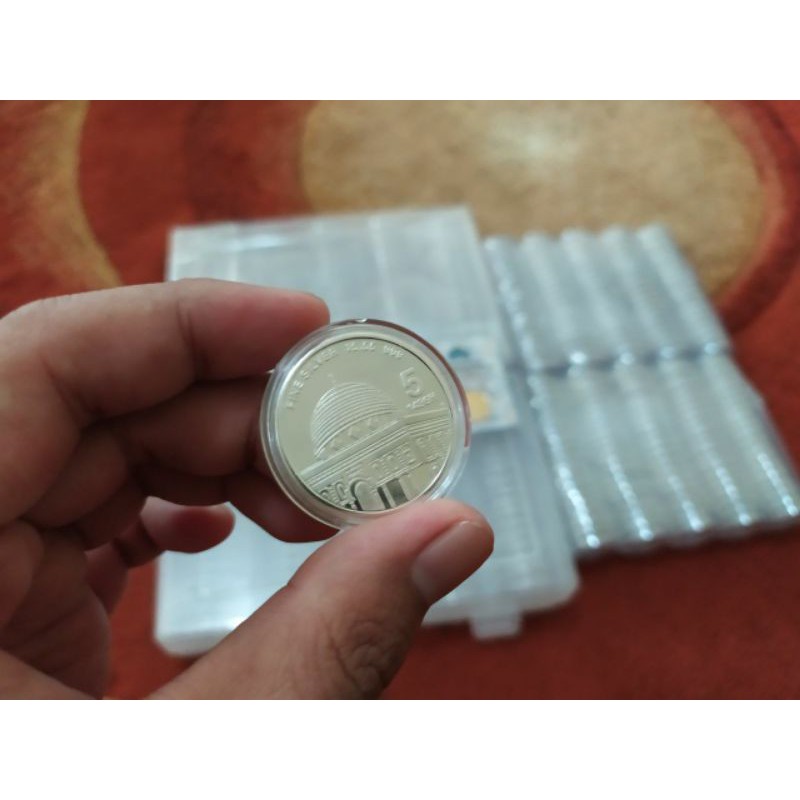 Jual Kapsul koin / Coin Capsule Dirham khamsa 30mm Nabawi Antam IMN ...