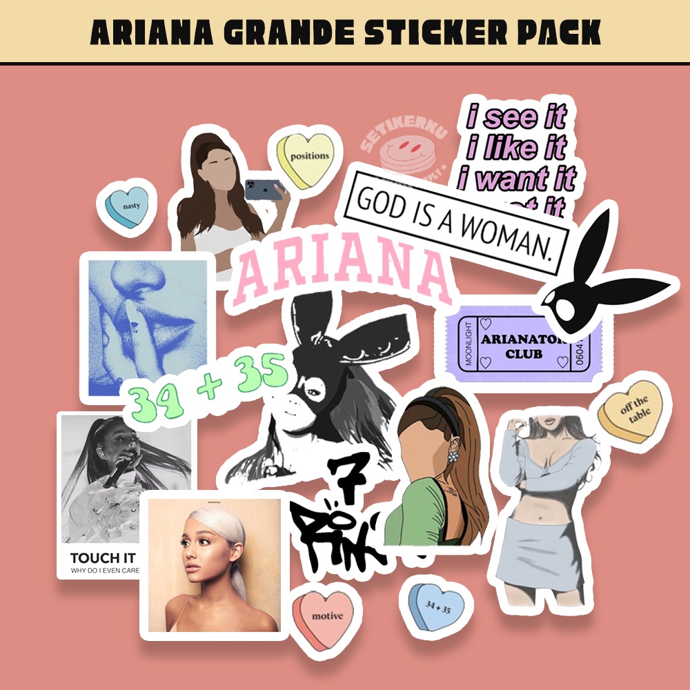 Jual 20pcs ARIANA GRANDE Sticker Pack A6 | stiker ariana grande ...