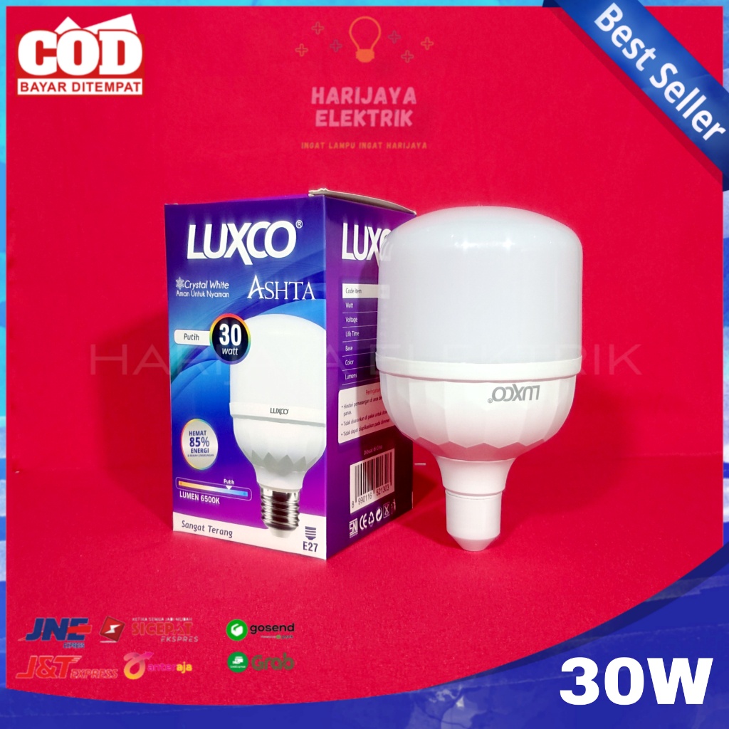 Jual LAMPU BOHLAM LED LUXCO ASHTA 30 WATT TABUNG JUMBO TUBE LAMP HEMAT LISTRIK E27 LAMP PUTIH ...