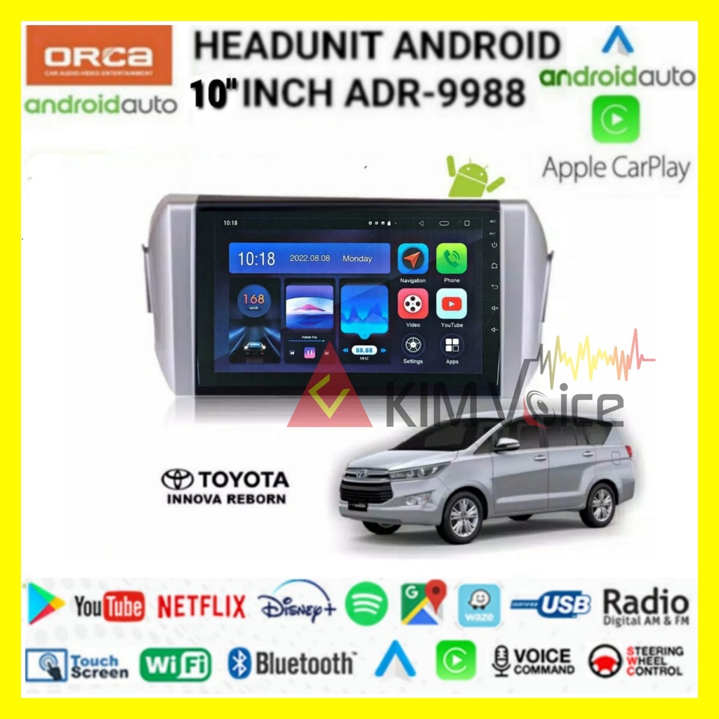 Jual Head Unit Android Orca 10 inch OEM Innova Reborn Voice Command ...