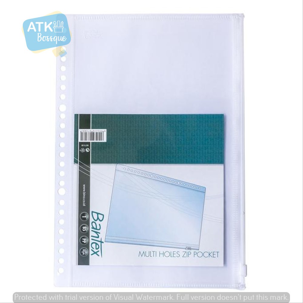 Jual BANTEX MULTIHOLES ZIP POCKET B5 PP VEDITRA 8073 08 | Shopee Indonesia