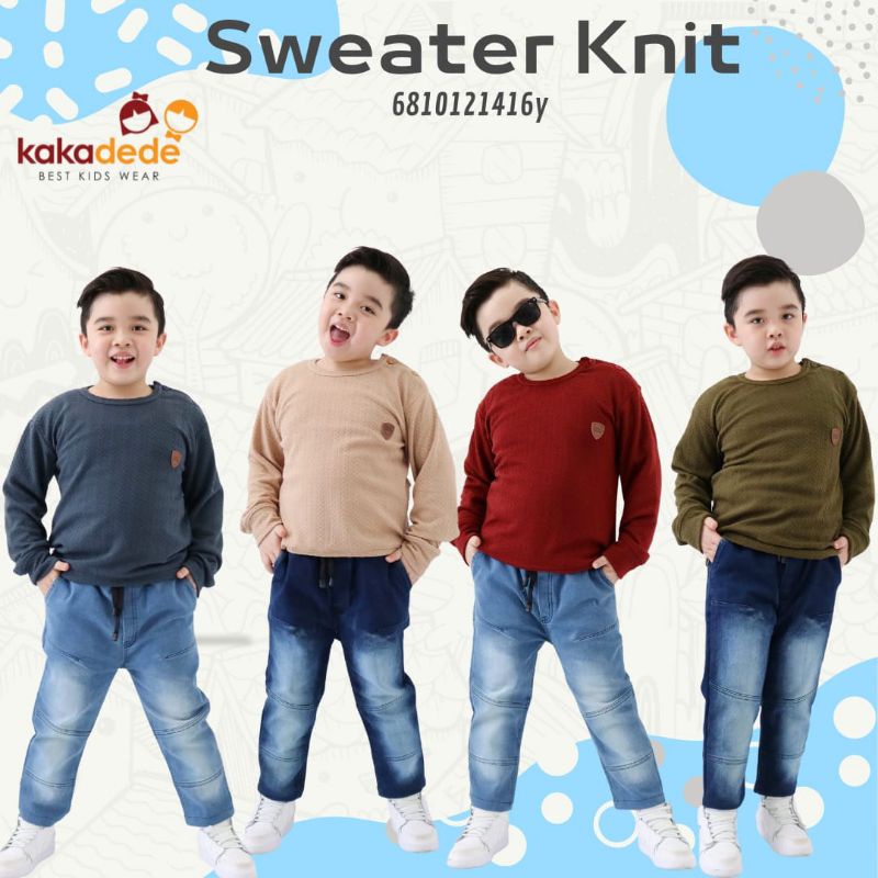 Jual [Rumah Mikha] Sweater Knit Kakadede 6-16T / Switer Anak Cowo Cewe ...