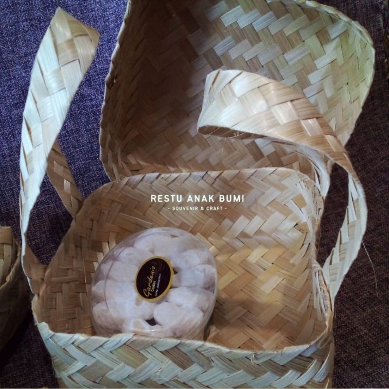 Jual (B213) Besek Cangking 2 18cm|Food Box|Snack|Wadah Sokase Kue ...