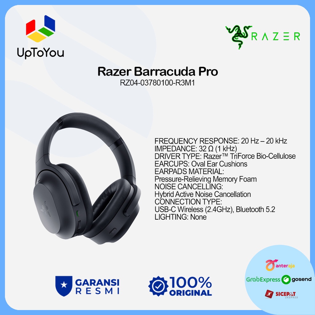 Jual Razer Barracuda Pro - Wireless Gaming Headset with Hybrid ANC ...