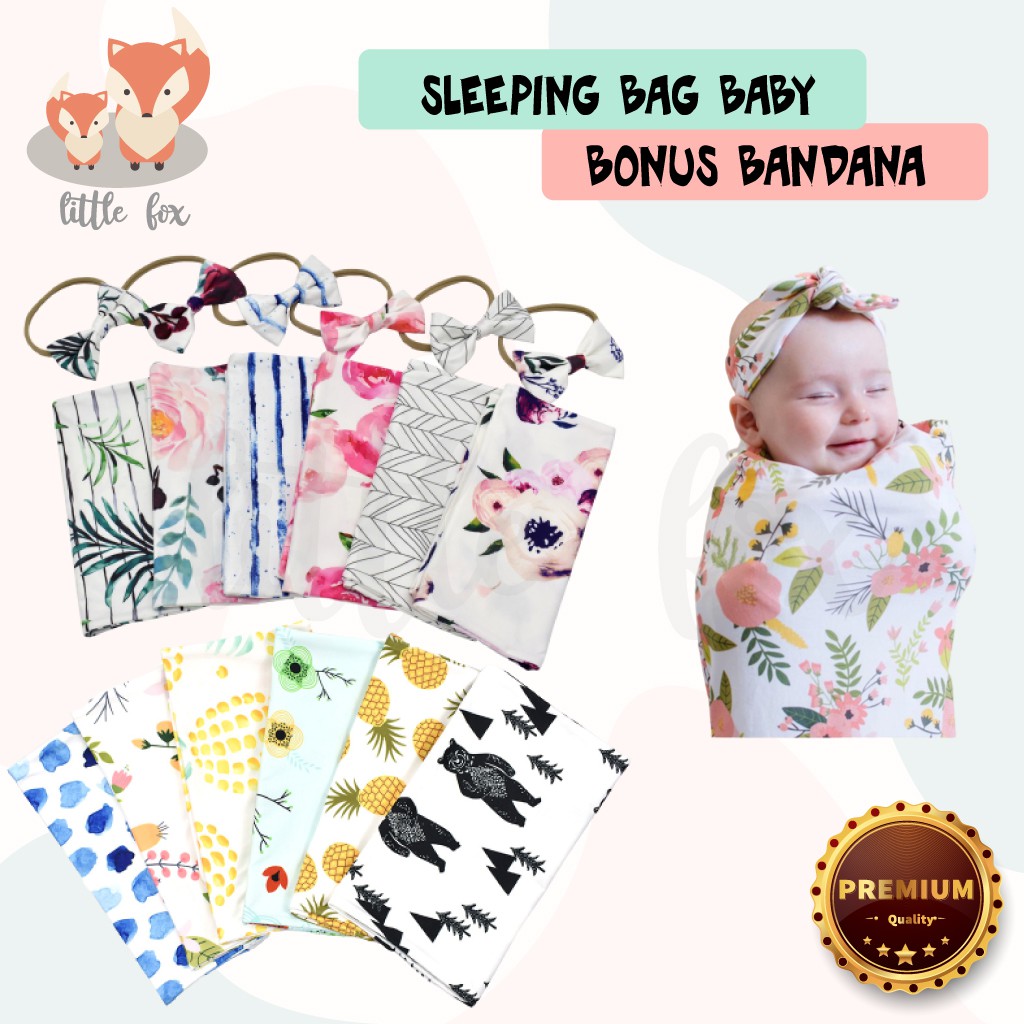 Jual Set Selimut Bedong Instan Instant & Pita Baby / Bandana / Blanket ...